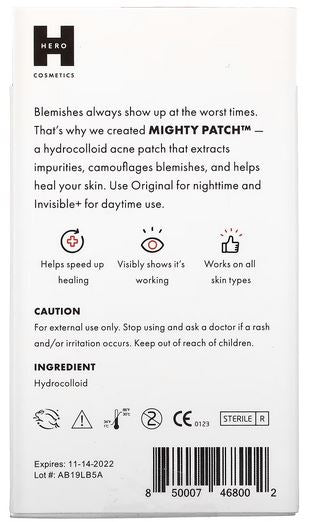 HERO COSMETICS, Mighty Patch Duo, 6 Original + 6 Invisible Patches ...